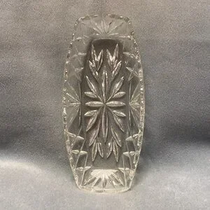 Hazel-Atlas | Dining | Vintage Hazel Atlas Prescut Clear Glass Star Fan ...